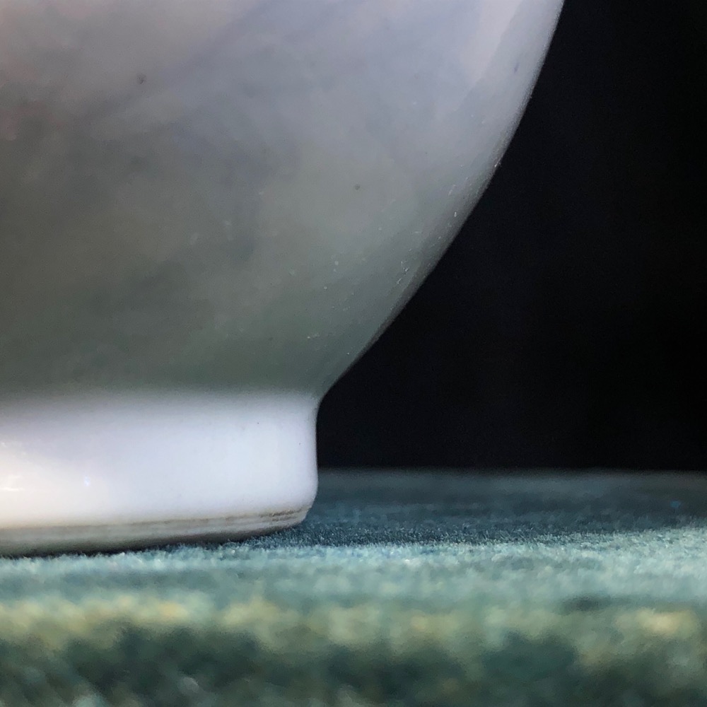 Rare Chinese ‘Ghost’ vase, pale blue glaze with pale prunus decoration ...