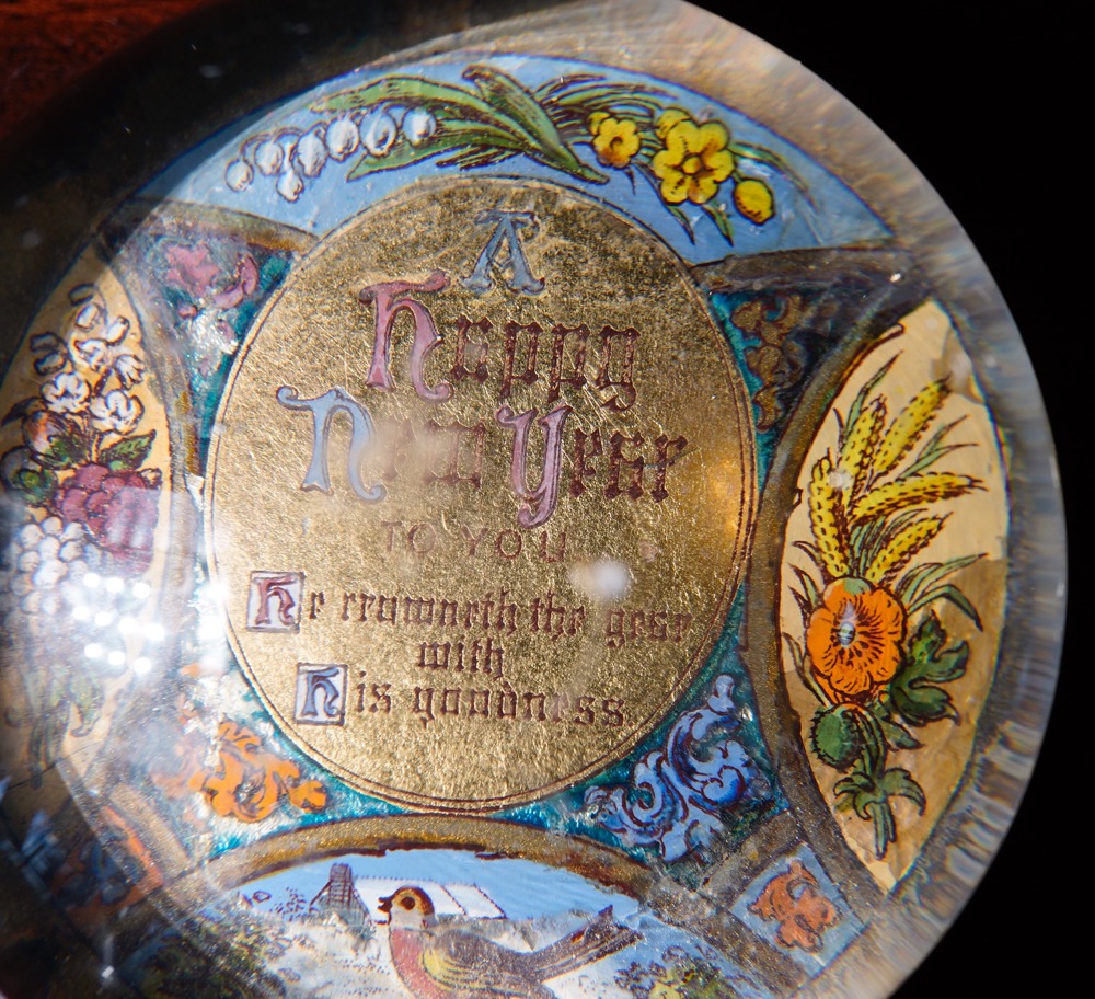 Victorian Glass Paperweight – HAPPY NEW YEAR – c. 1880 – Moorabool ...