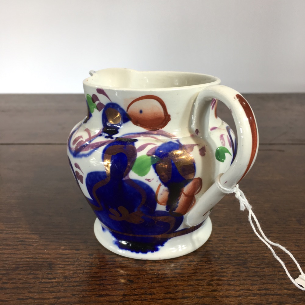 Small pottery ‘Gaudy Welsh’ jug, circa 1840 – Moorabool Antique Galleries