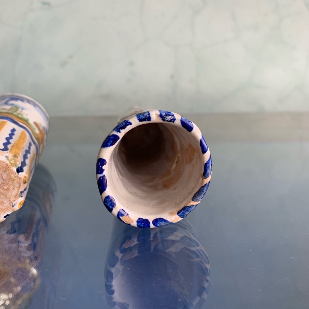 Pair of faience pottery beakers, 19th/20th Century | Moorabool Antiques ...