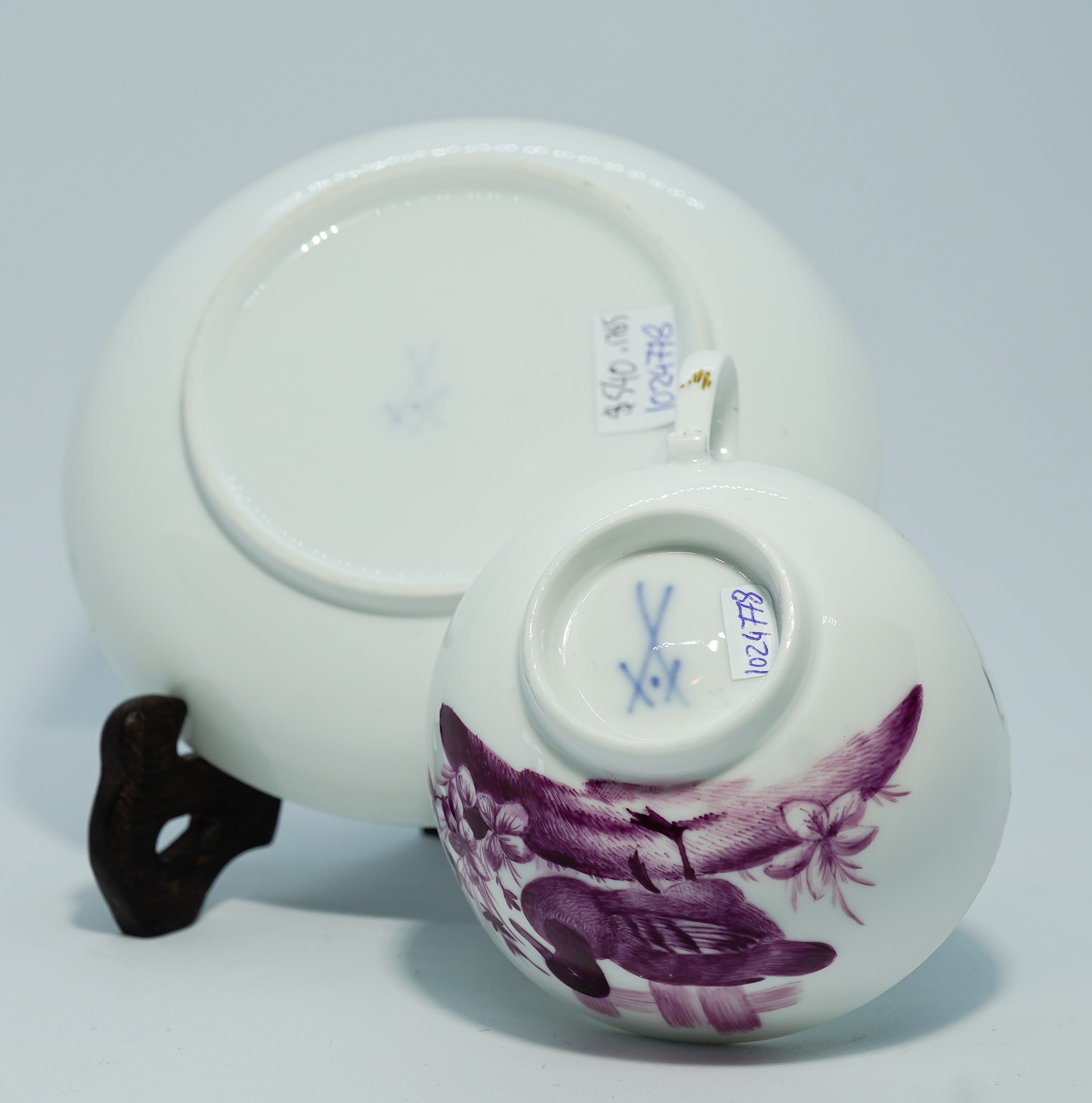 Meissen cup & saucer, ducks en camaieu, c.1765 | Moorabool Antiques ...