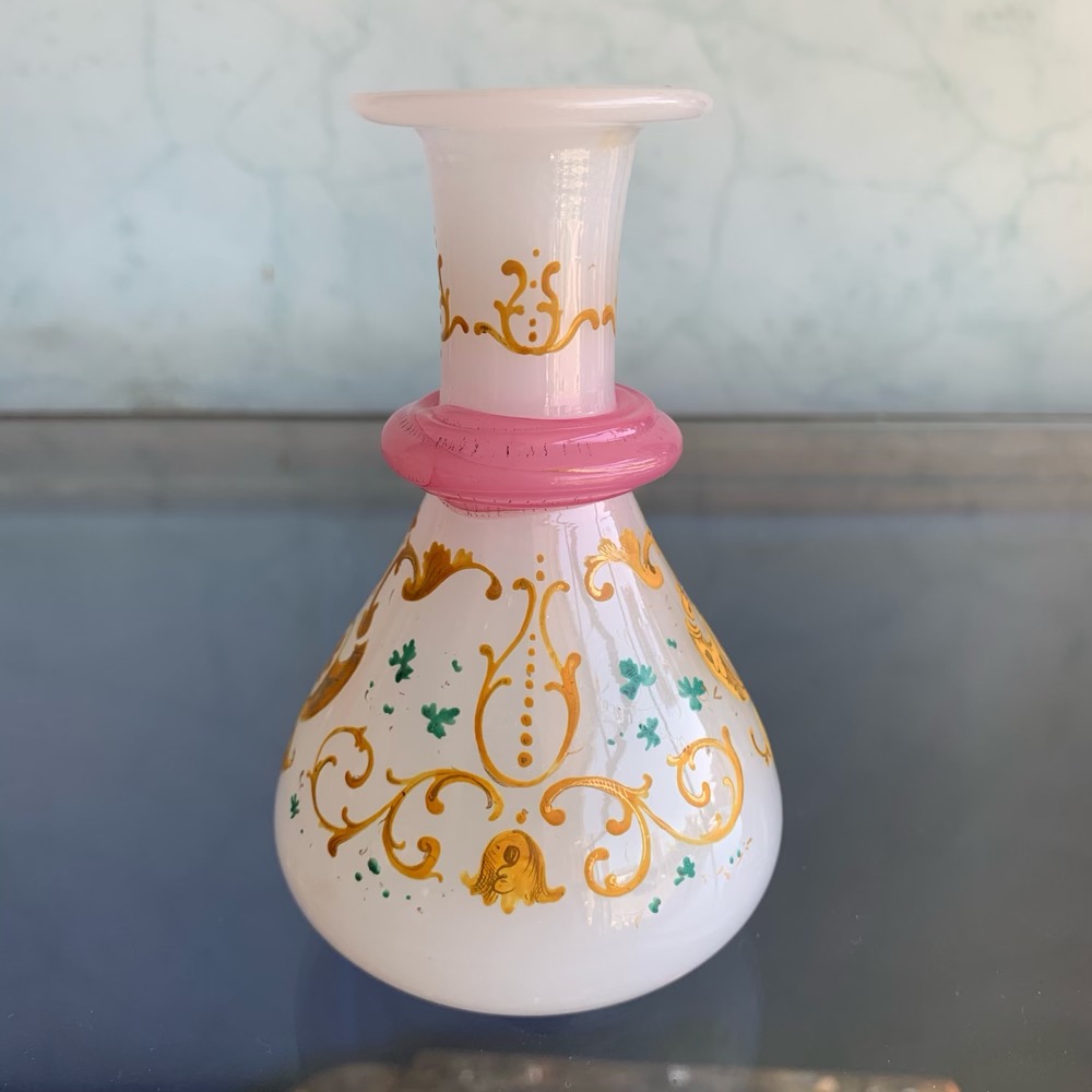 Victorian milk glass decanter/vase, c. 1880 | Moorabool Antiques Galleries