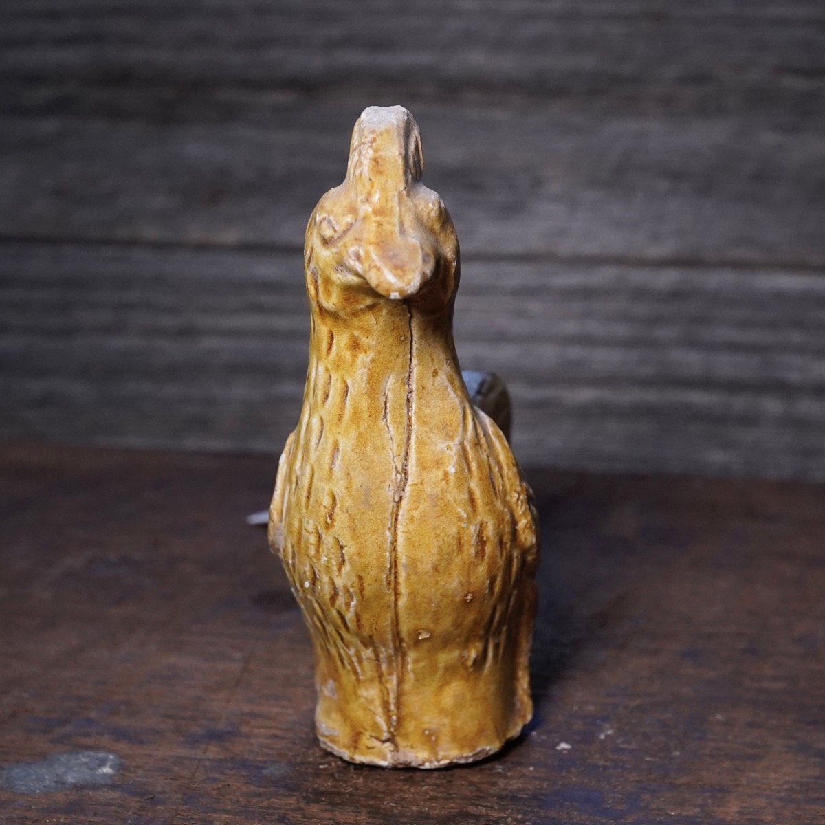 Chinese pottery chicken, straw glaze, Tang Dynasty 8th century AD ...