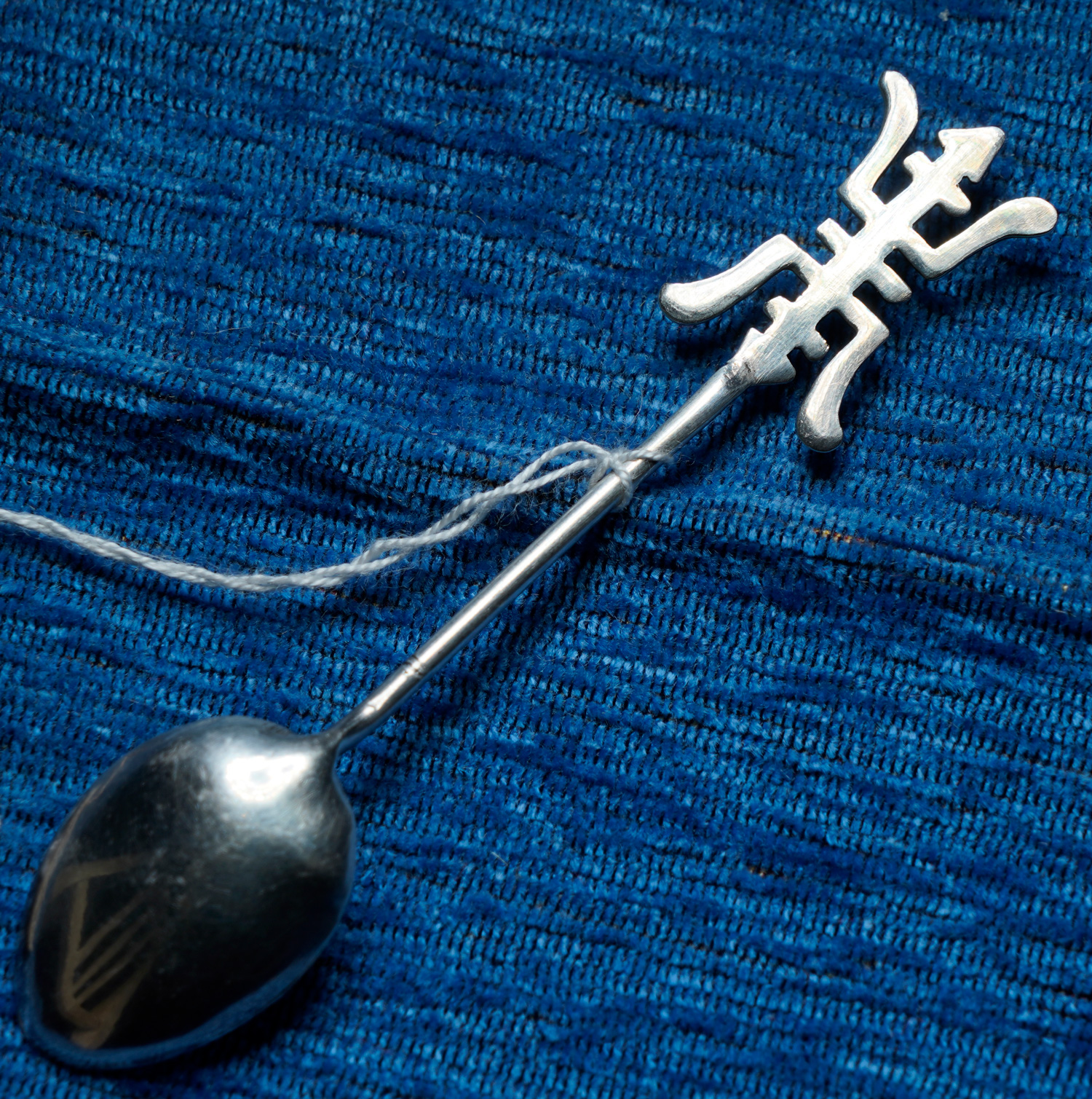 Japanese silver spoon, Kanji symbol, c. 1900 – Moorabool Antique Galleries