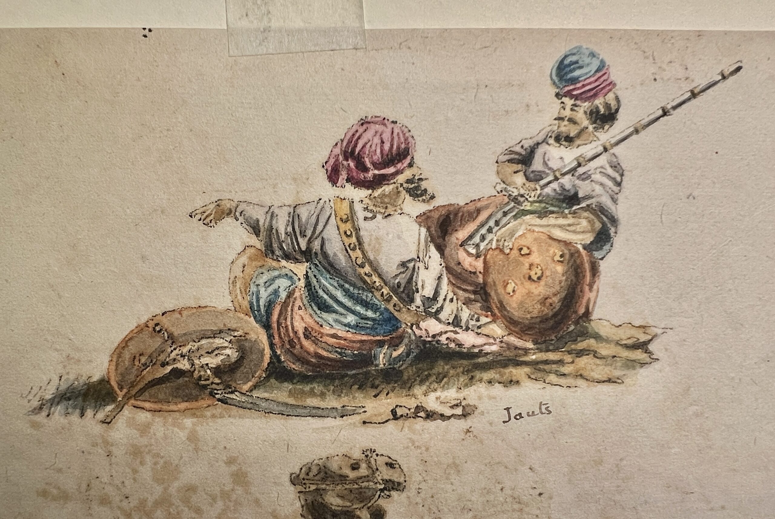 Ink & wash study, ‘The Wellington Shield’ & ‘Indian Camel & Soldiers ...