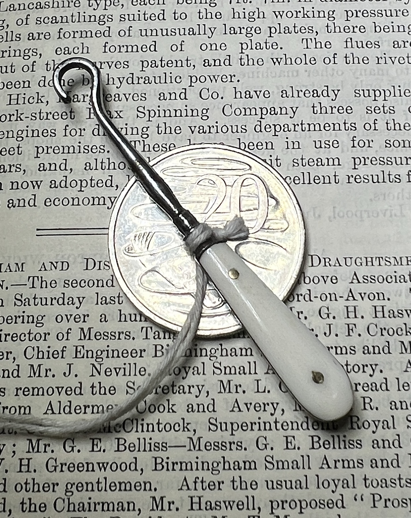 Victorian glove button hook, c. 1870 – Moorabool Antique Galleries