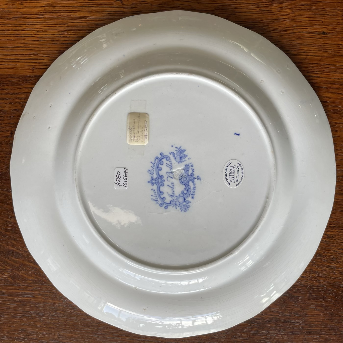 Dimmock Staffordshire Pottery plate, ‘Isola Bella’ pattern printed in ...
