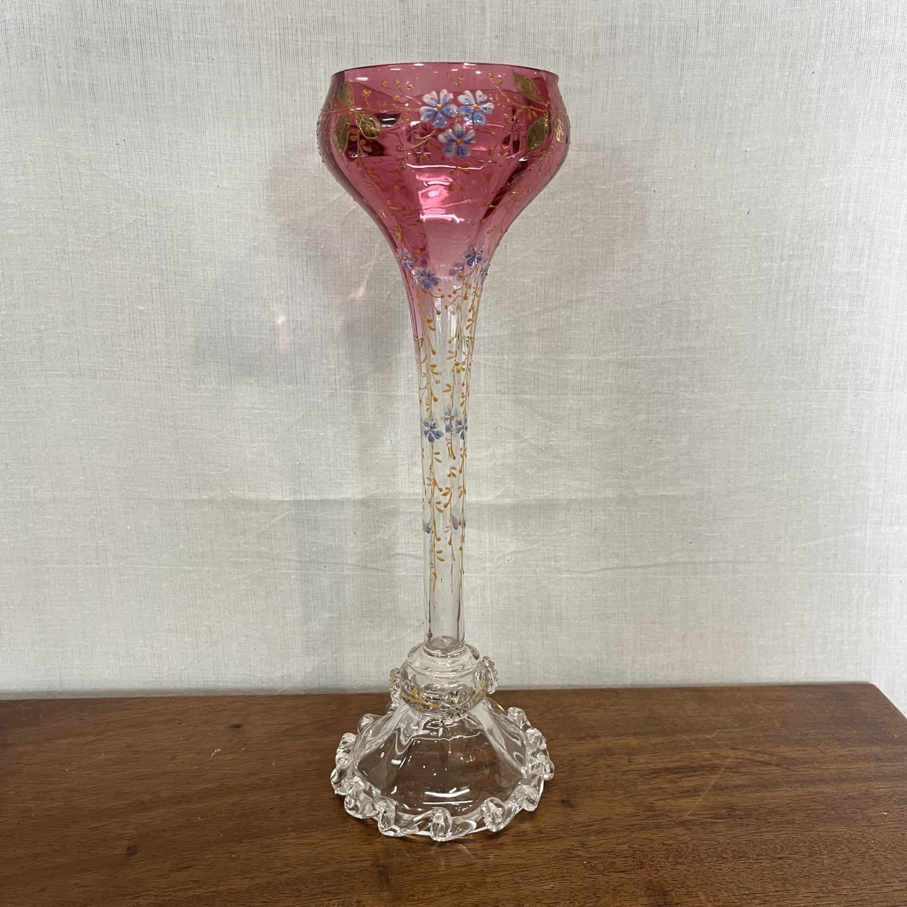 Tall ruby flash vase, probably moser of Karlsbad, C.1870 – Moorabool ...