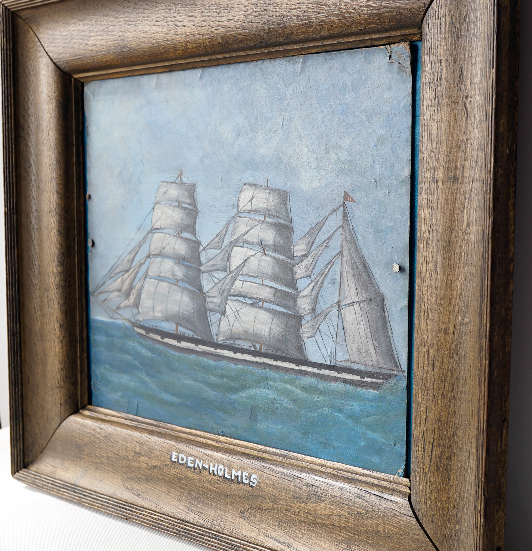 ‘Eden Holmes’ Australian Ship, oil on card, c. 1900 – Moorabool Antique ...